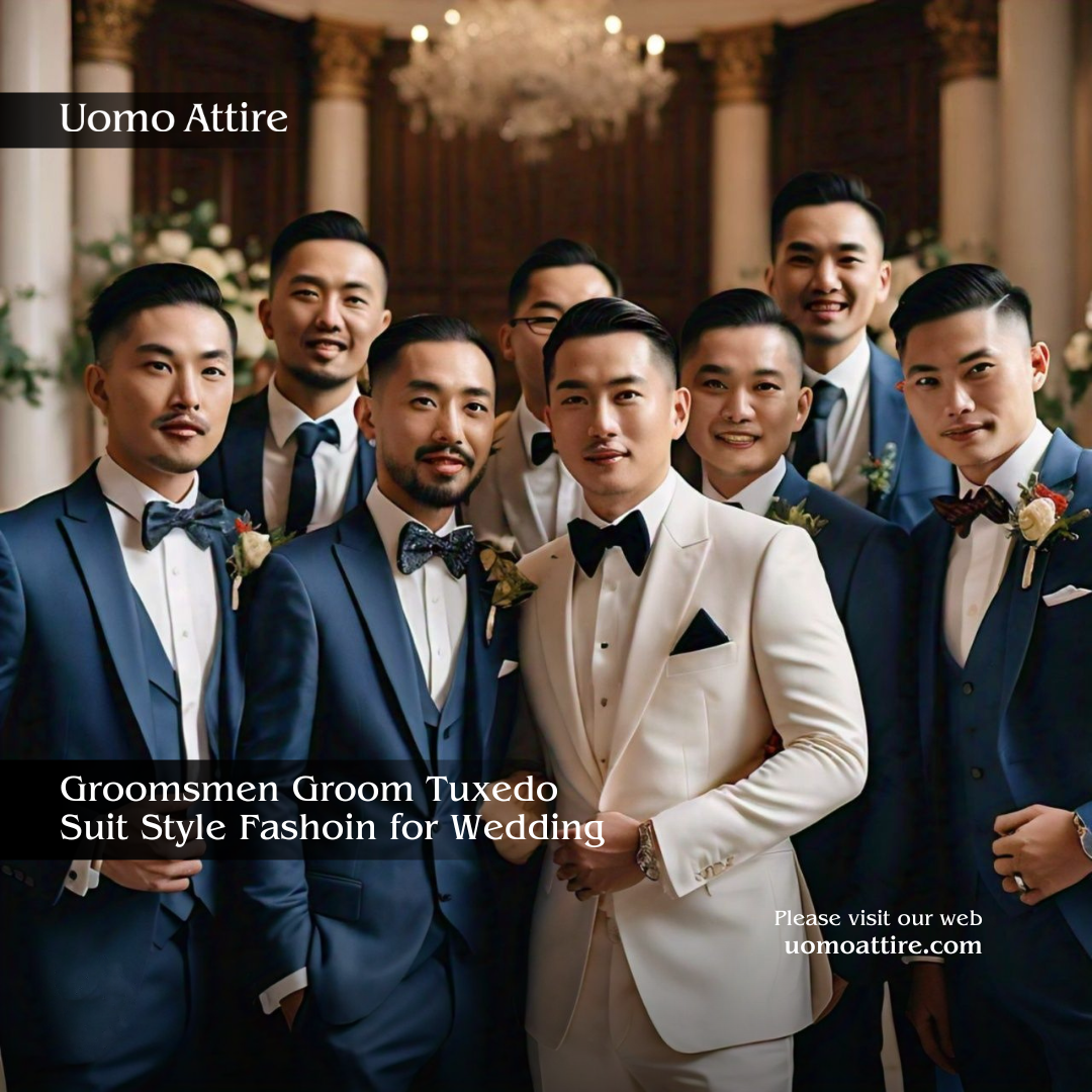 Groomsmen Groom Tuxedo Suit Style for Wedding – Uomo Attire