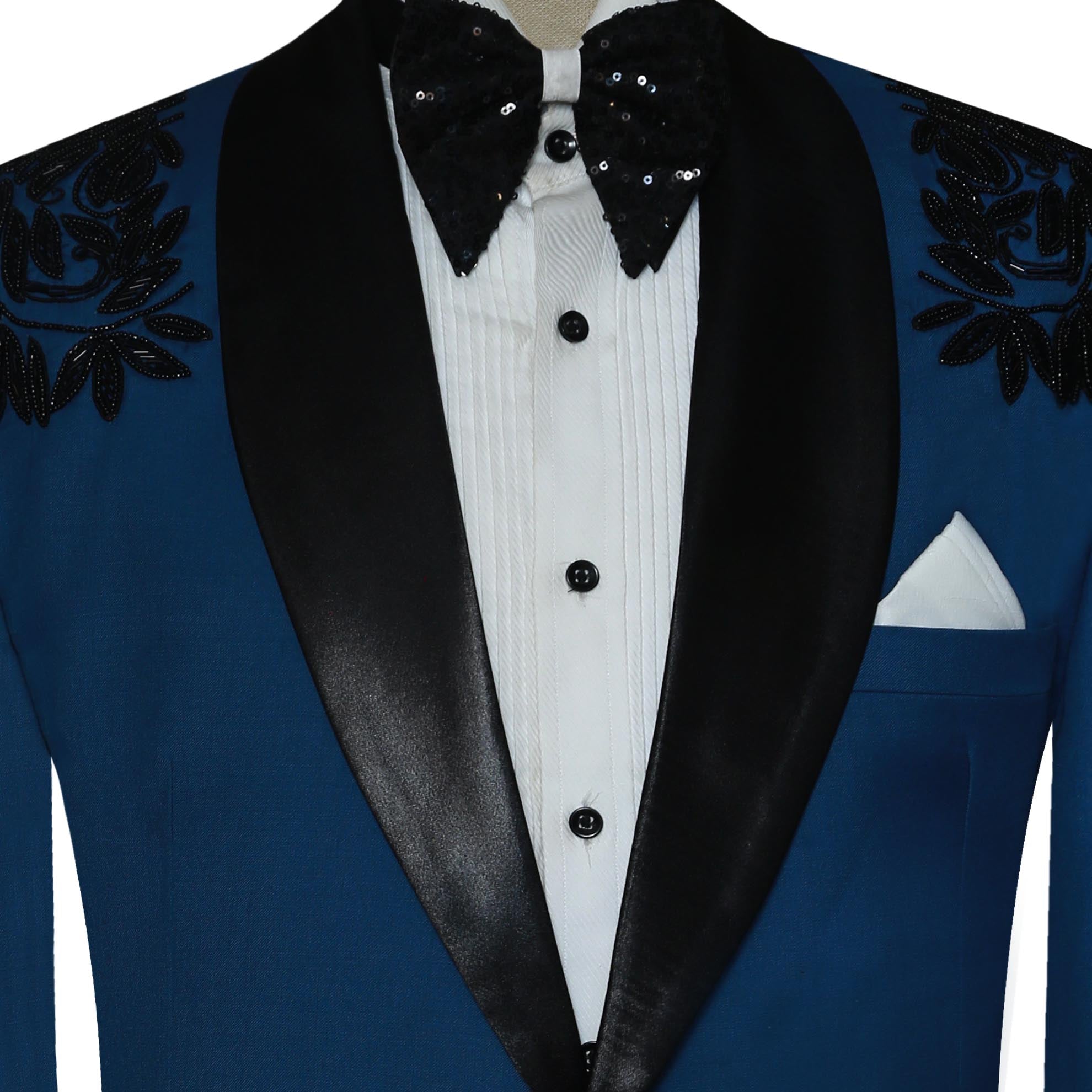 Teal Blue Tuxedo Suit for Groom – Uomo Attire