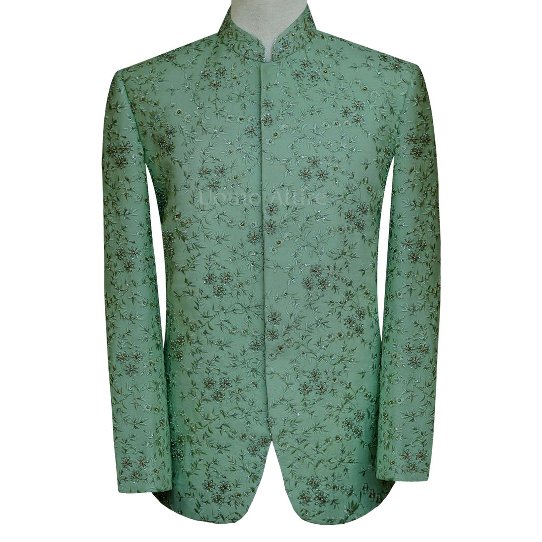 Custom made ice-blue color prince coat for wedding – Uomo Attire