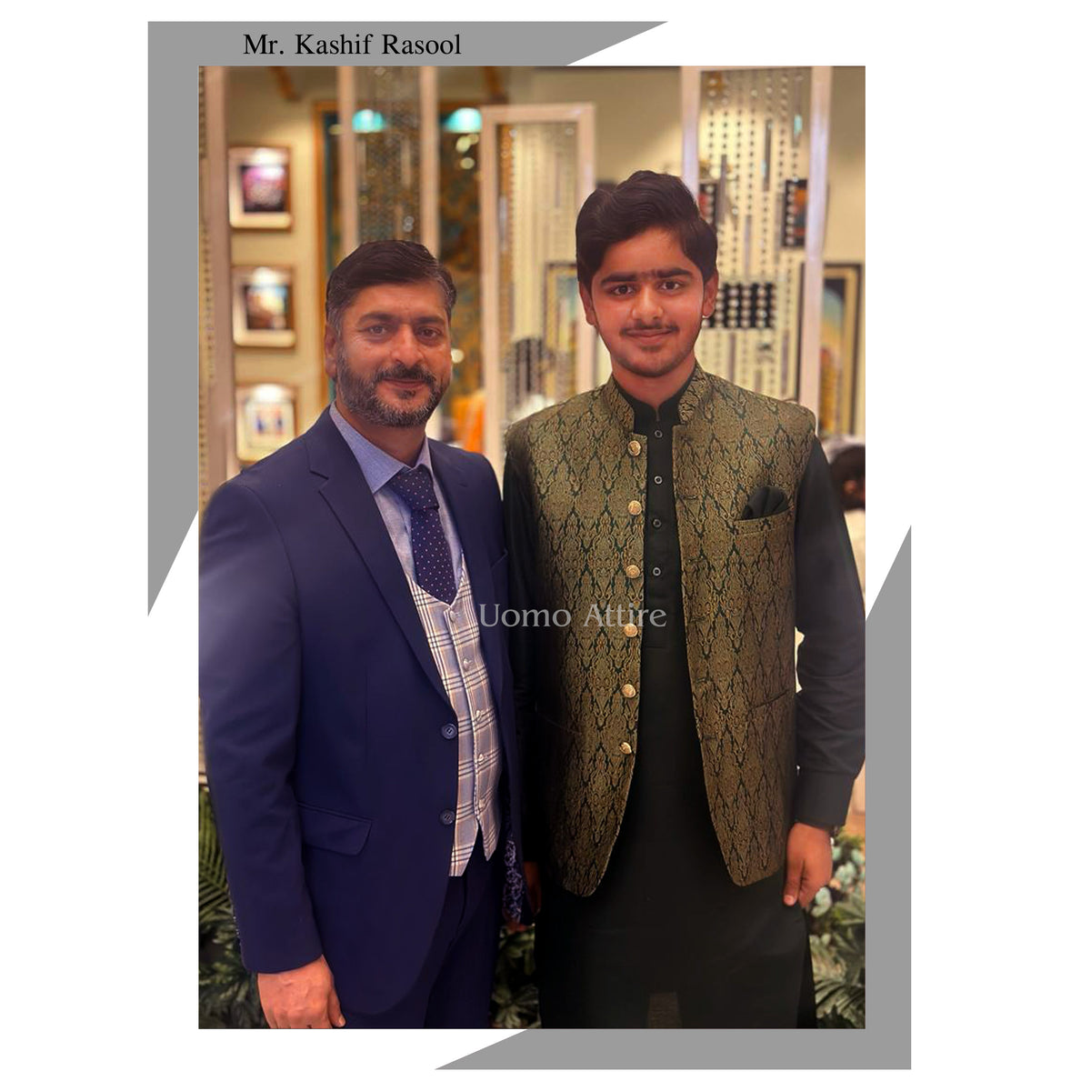 Our esteemed happy client, Mr. Kashif Rasool – Uomo Attire
