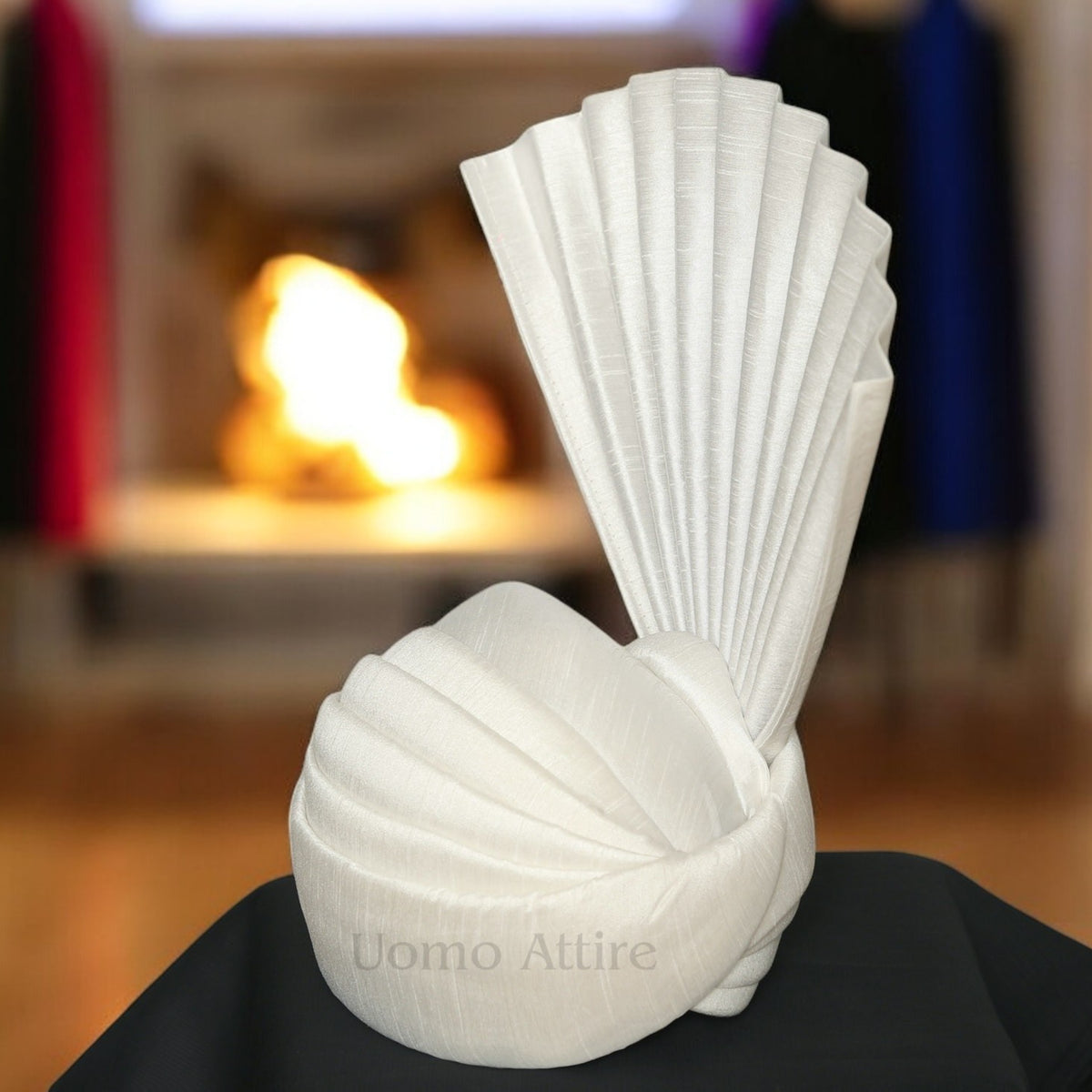 Custom Made Pure White Turban for Groom – Uomo Attire