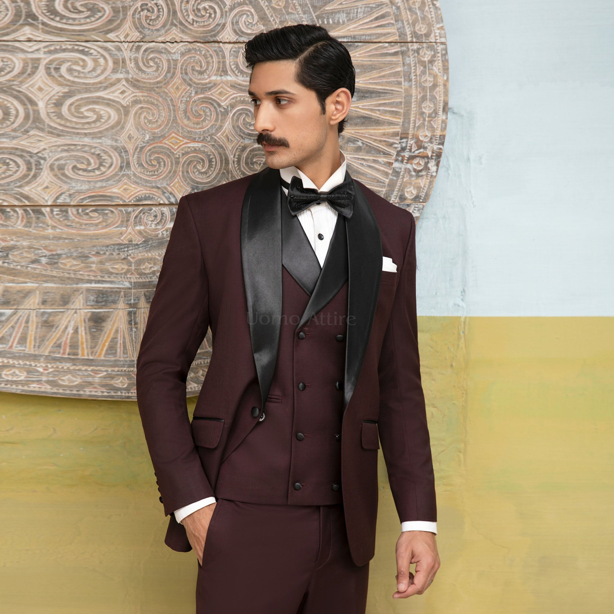 Premium Maroon Tuxedo Suit for Men – Uomo Attire