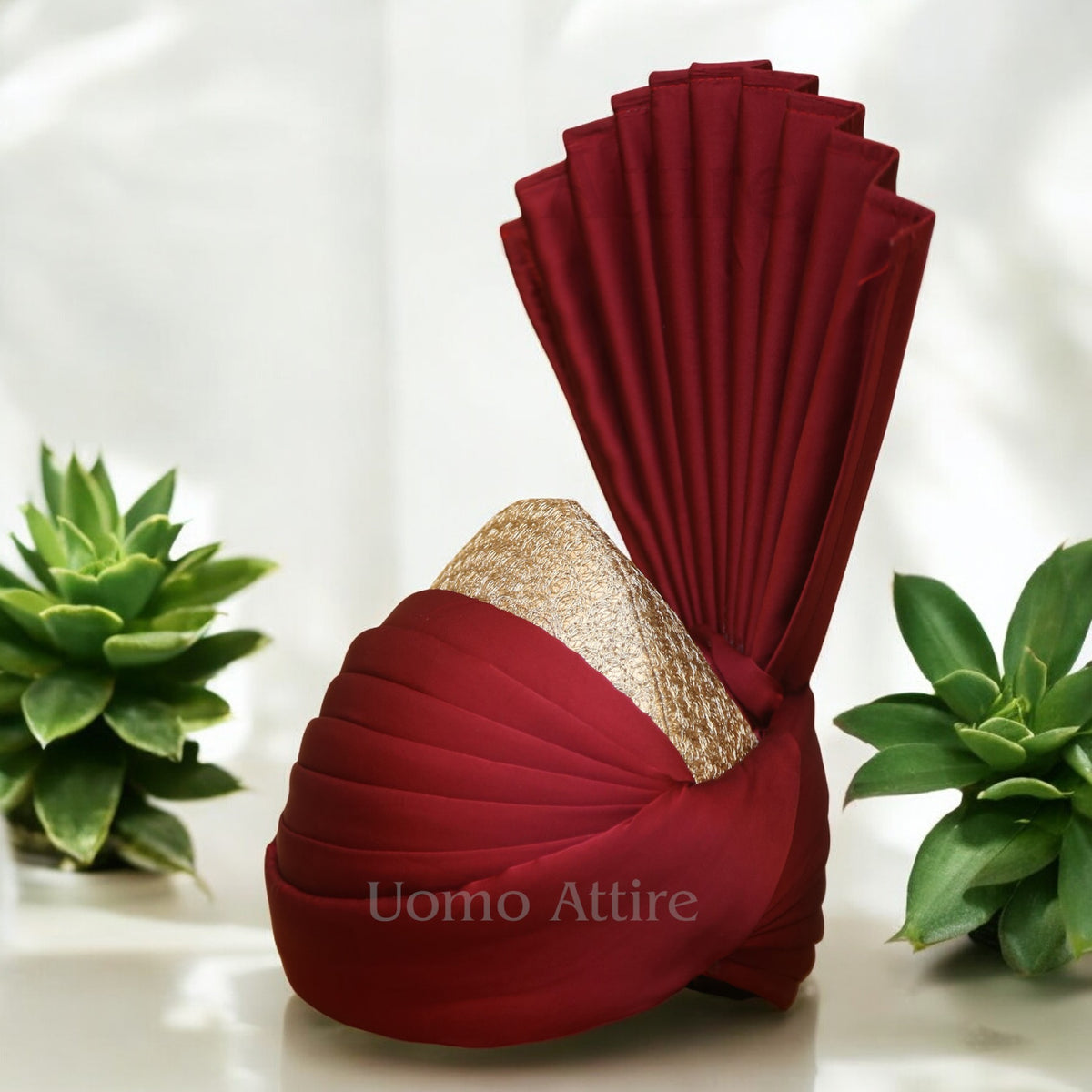 Short Shimla Pure Imported Silk Customized Turban – Uomo Attire