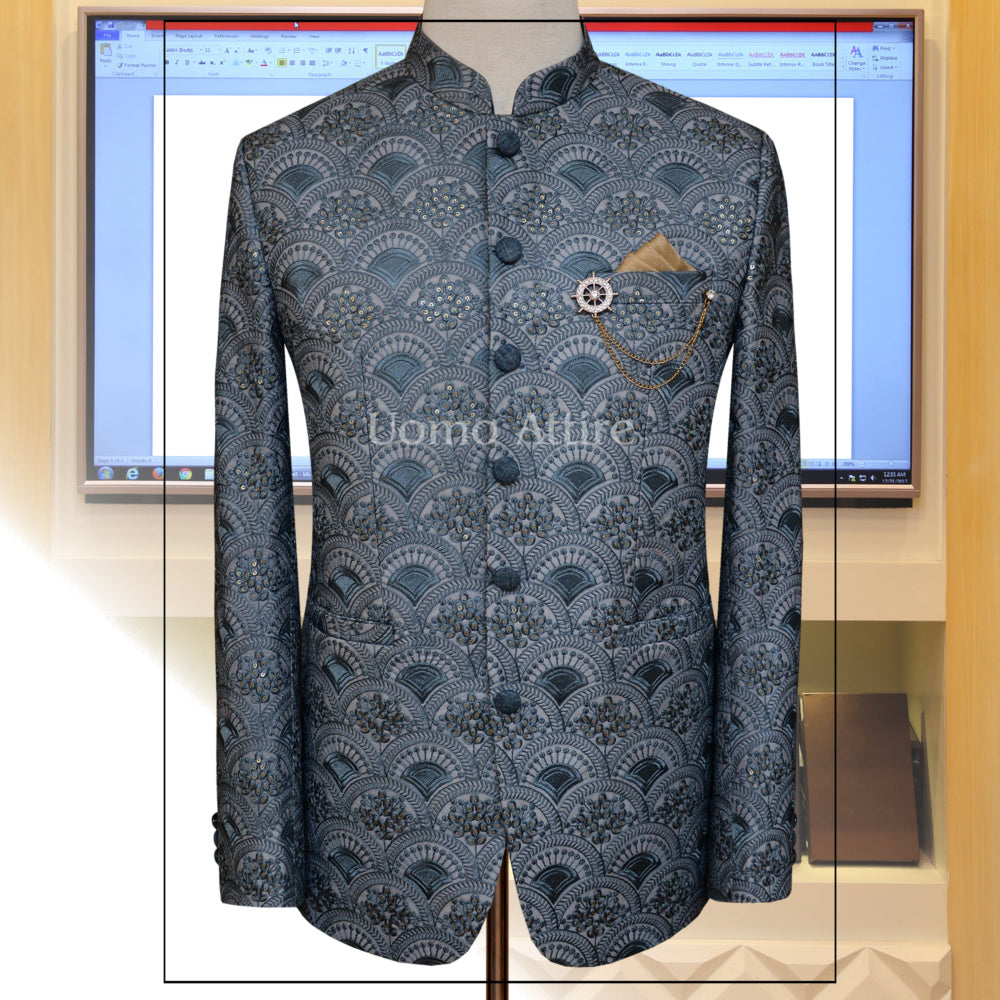 Fully embroidered customized prince coat – Uomo Attire