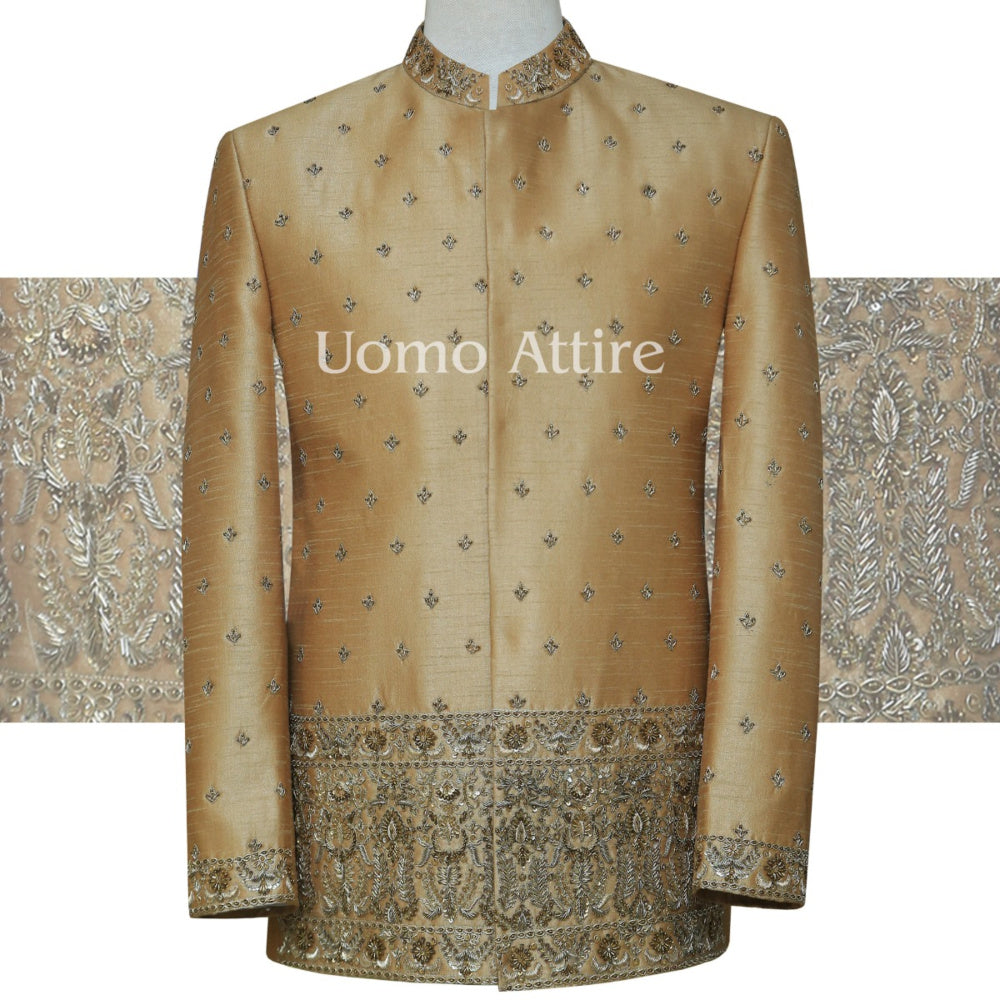 Made-to-order embellished prince coat for elegent look – Uomo Attire